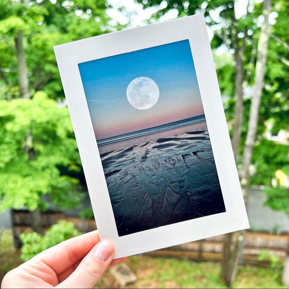 Hand Crafted | Art | Full Moon Subset Photography Print Note Card ...